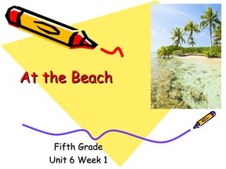 At The Beach Vocabulary Words | PPT