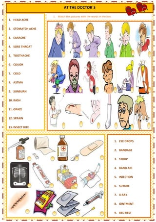 At the Doctor (English Worksheet) | DOC