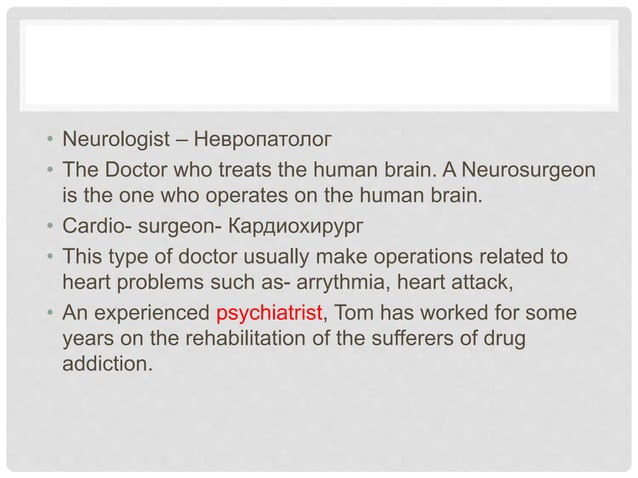At the doctor`s vocabulary and phrases.pptx | Heart and Cardiovascular ...