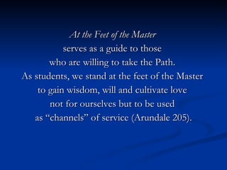 At the feet of the master | PPT
