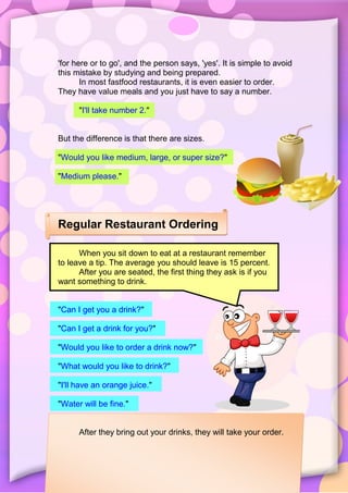 At the restaurant | PDF