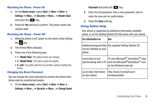Manual Samsung SGH - i637 en inglés | PPT