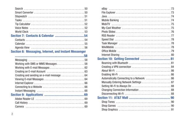 Manual Samsung SGH - i637 en inglés | PPT