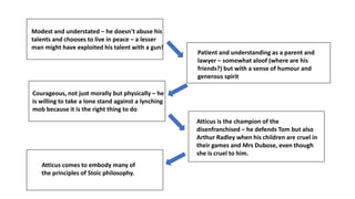 Atticus Finch - essay preparation | PPT