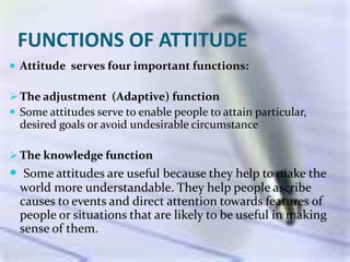 Attitude - Organizational Behaviour | PPTX