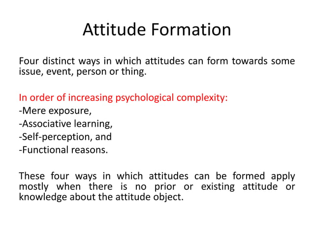 Attitude- Formation and Change | PPTX