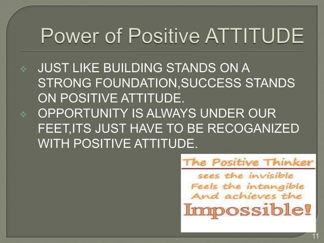 Attitude ob | PPTX | Career Advice | Careers