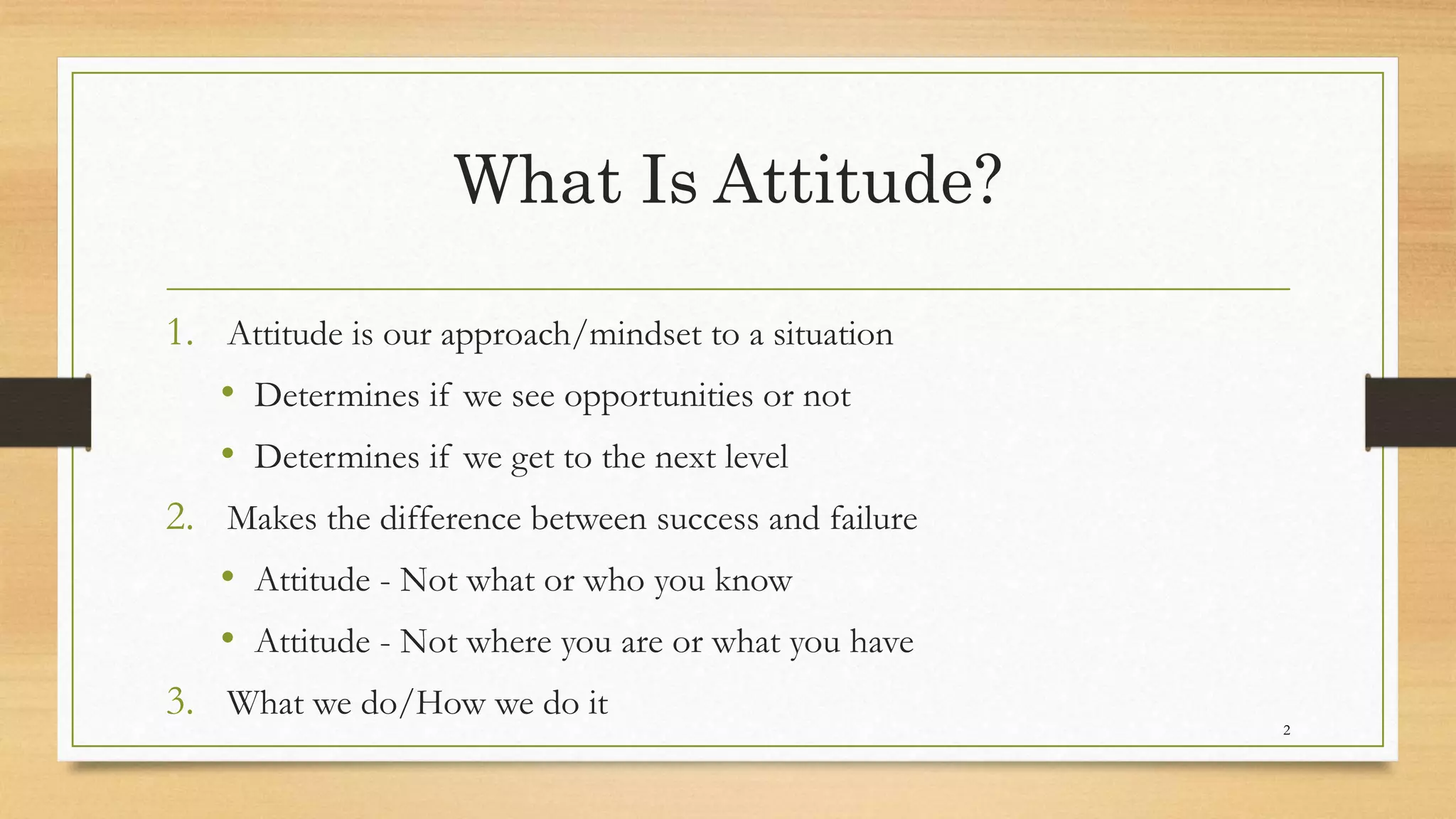 Attitude 101 | PPT