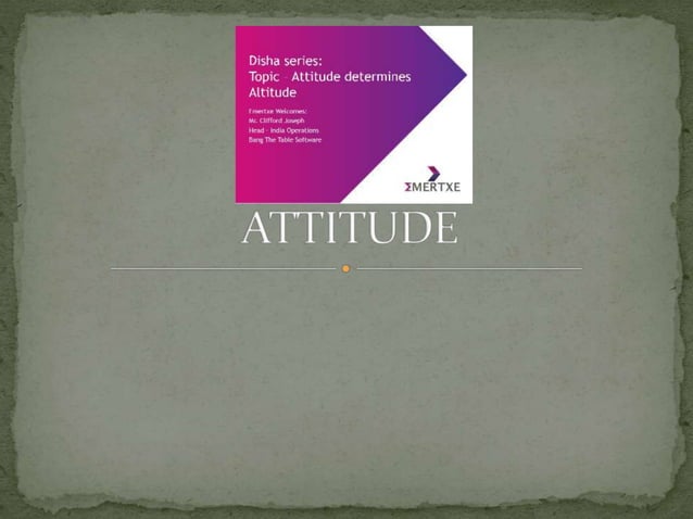 Attitude determines Altitude - How? | PPTX