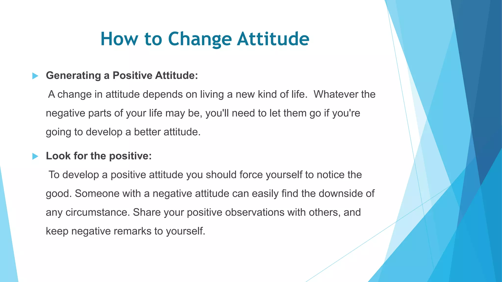 Attitude and behavior | PPTX