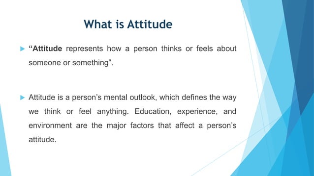 Attitude and behavior | PPTX | Family and Relationships