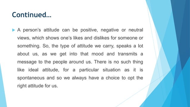 Attitude and behavior | PPTX | Family and Relationships