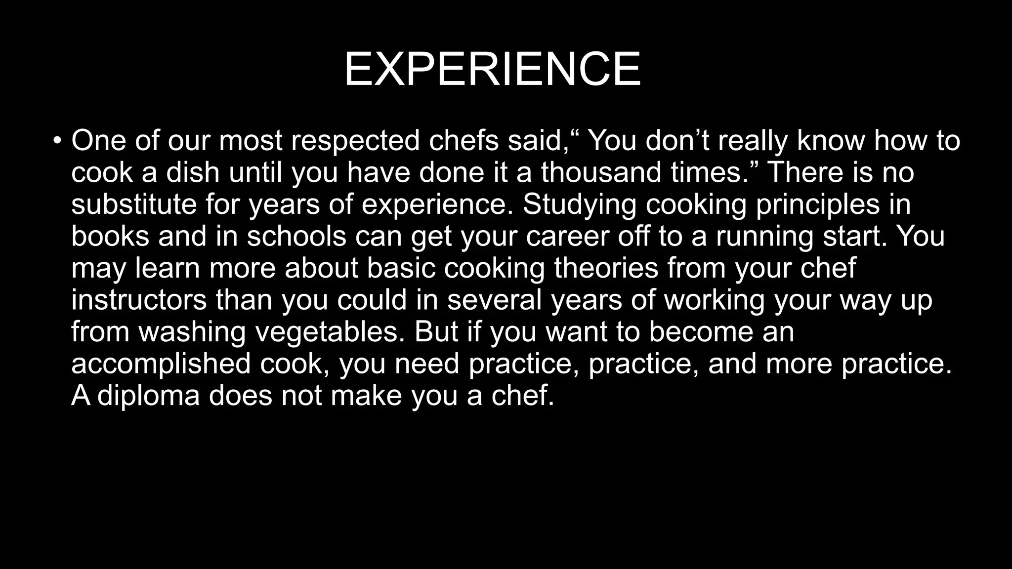 Attitude and behaviour in the kitchen | PPTX