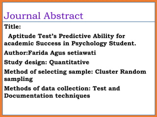 Attitude and interest test in nursing pptx | PPTX