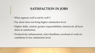 Attitude and job satisfaction at work life | PPT