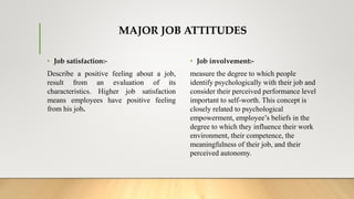 Attitude and job satisfaction at work life | PPT