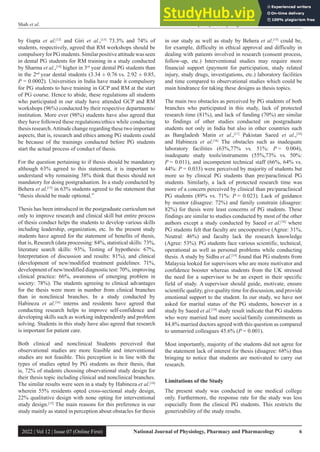 Attitude And Perception Of Post-Graduate Residents Toward Thesis A ...