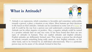 Attitude and prejudice | PPTX