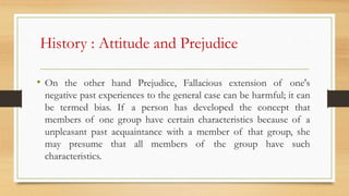 Attitude and prejudice | PPTX