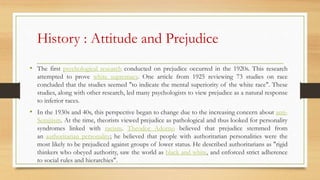 Attitude and prejudice | PPTX
