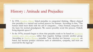 Attitude and prejudice | PPTX