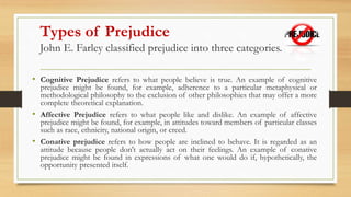 Examples Of Prejudice