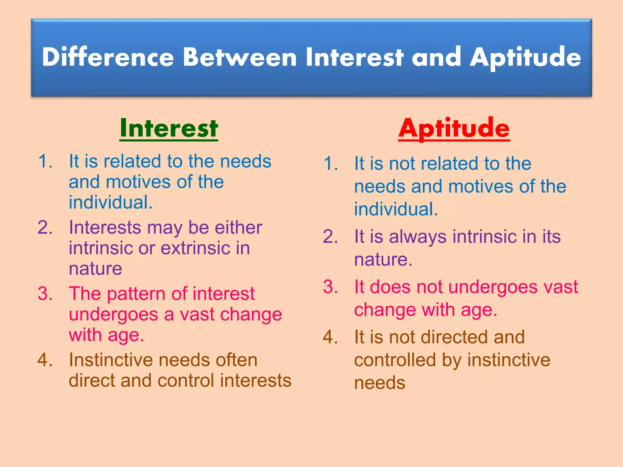 Attitude, Aptitude and Interest | PPTX