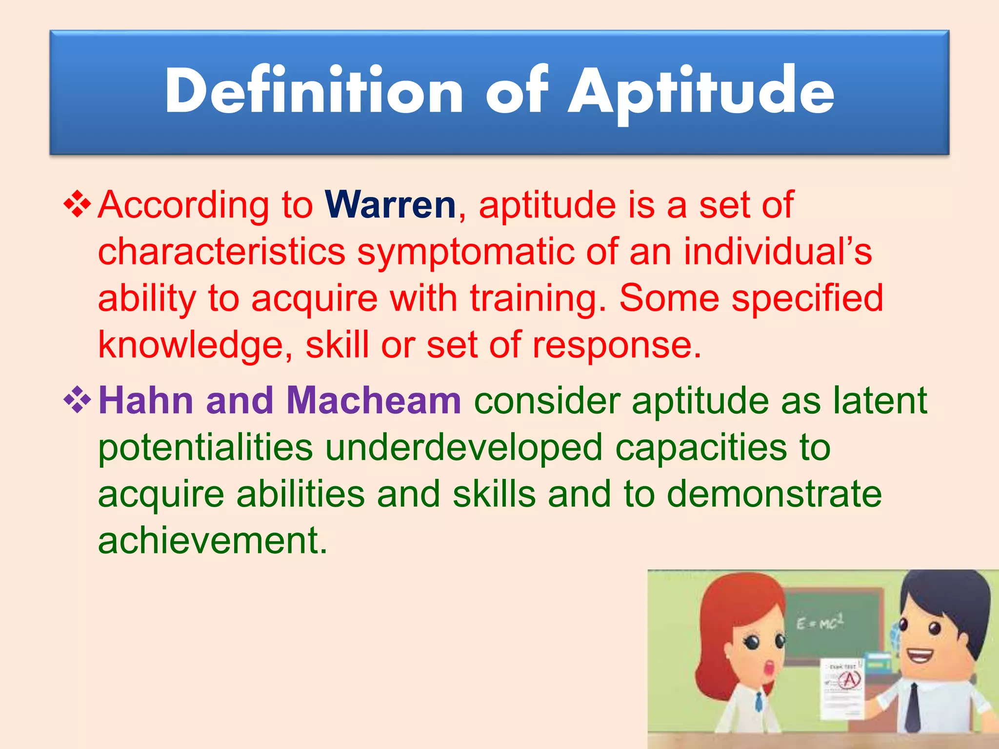 Attitude, Aptitude and Interest | PPTX