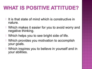 Attitude change your life | PPT