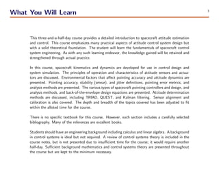 Attitude Determination & Control Technical Training Course Sampler | PDF