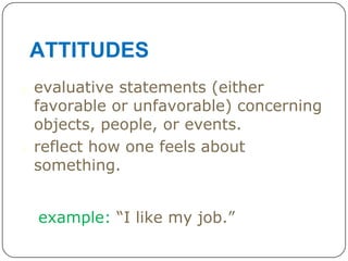 Attitude & effects | PPTX | Human Resources | Business