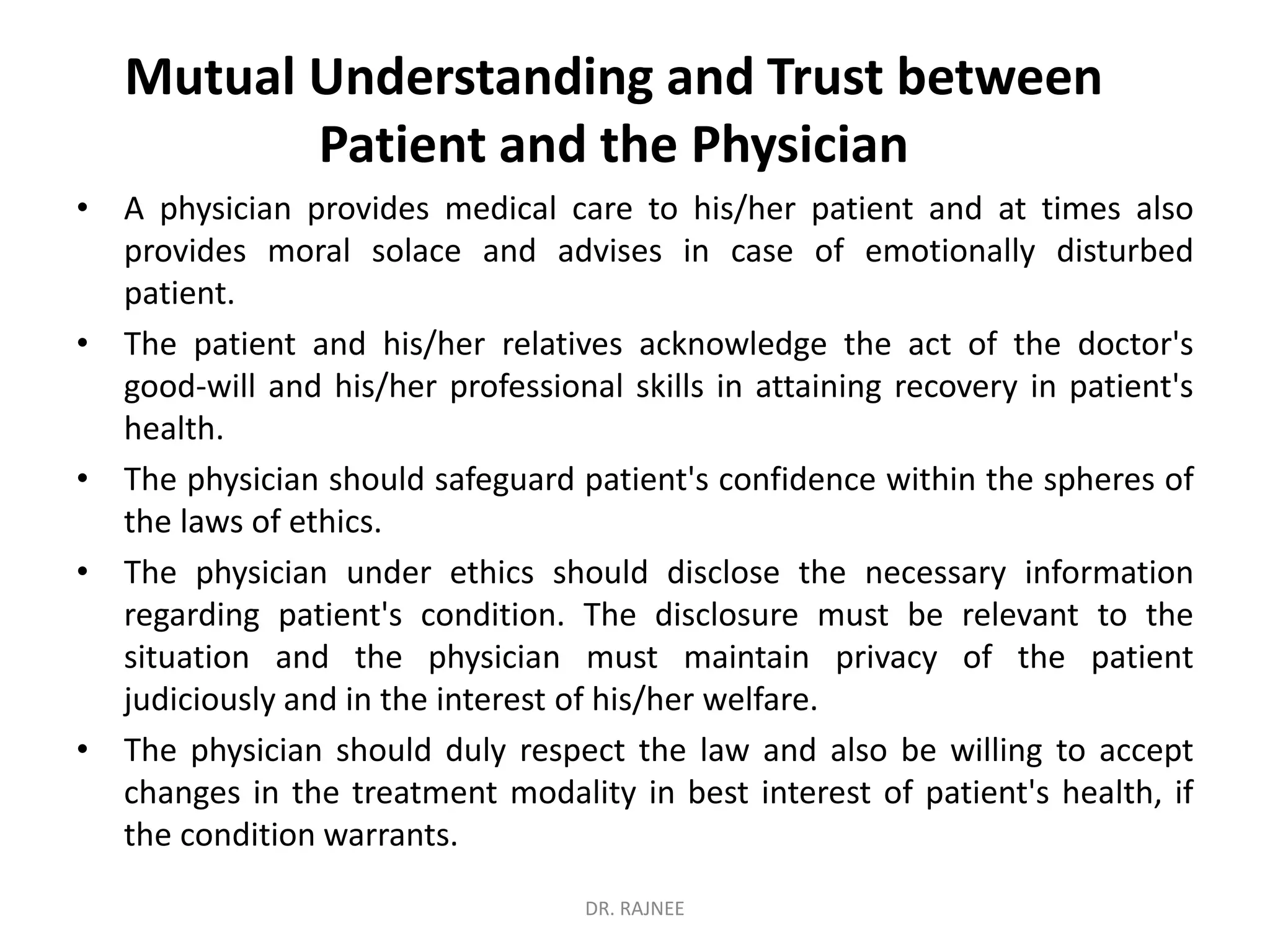 Attitude, ethics & communication (aetcom)3 Module 1.3: Doctor-Patient ...