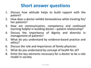 Attitude, ethics & communication (aetcom)3 Module 1.3: Doctor-Patient ...