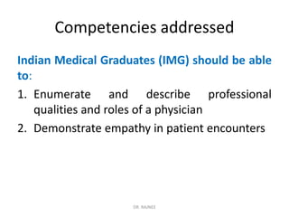 Attitude, ethics & communication (aetcom)3 Module 1.3: Doctor-Patient ...