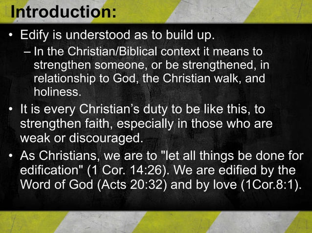 Attitude in Christ: Edification | PPT