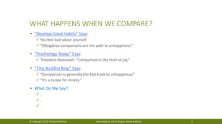 Attitude Is Everything - Learn How Not To Compare | PPTX