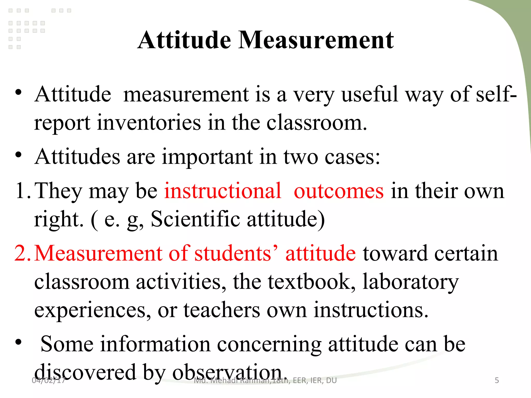 Attitude measurement | PPT