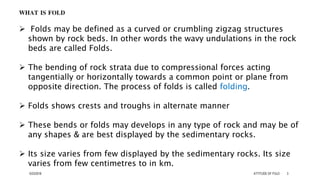 Attitude of fold | PPTX | Geology | Science