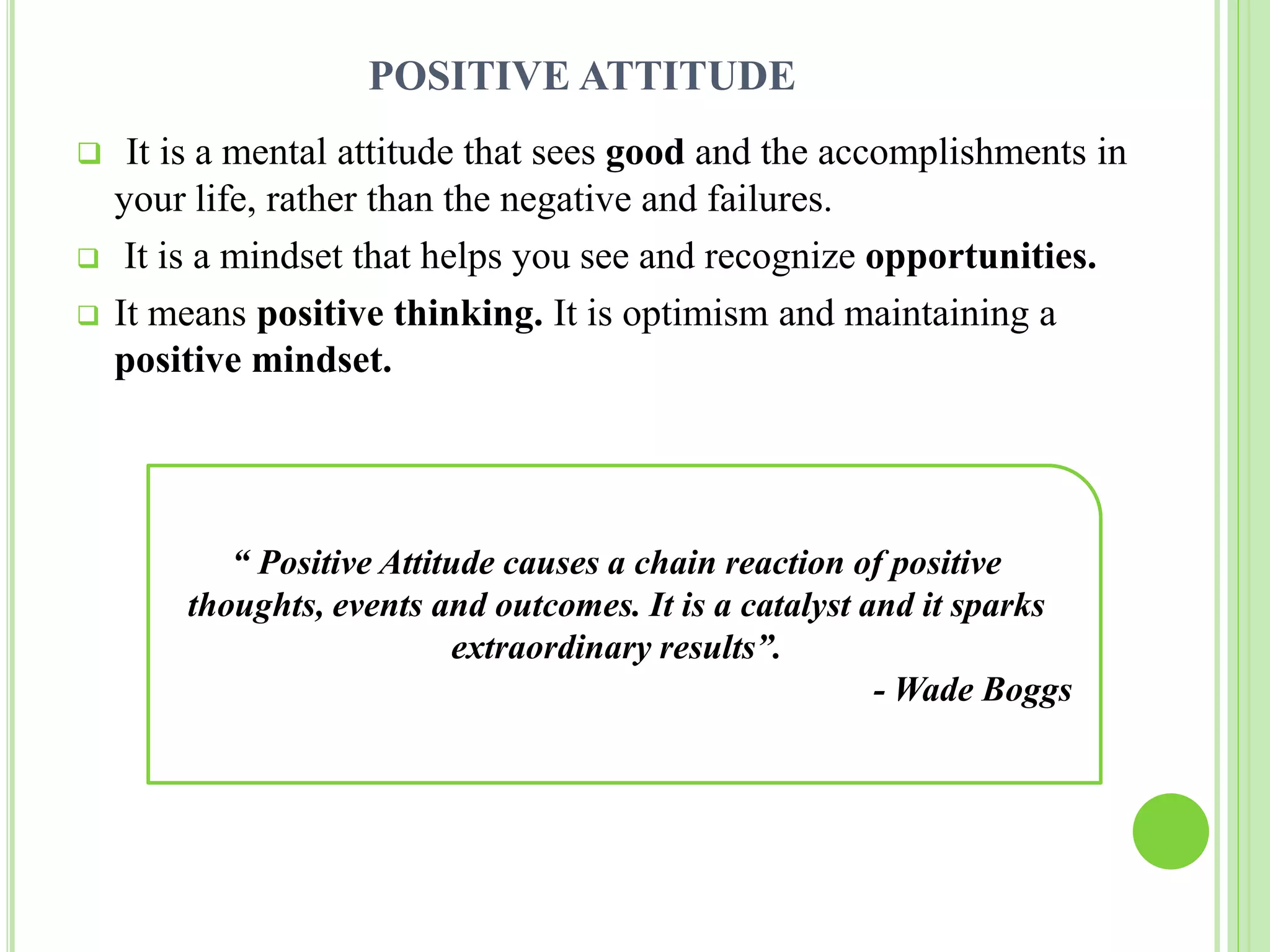 Attitude Personality development | PPTX