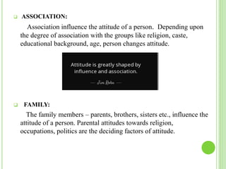 Attitude Personality development | PPTX