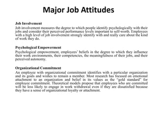 Attitudes and job Satisfaction | PPTX