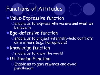 Attitudes and Attitude change | PPT