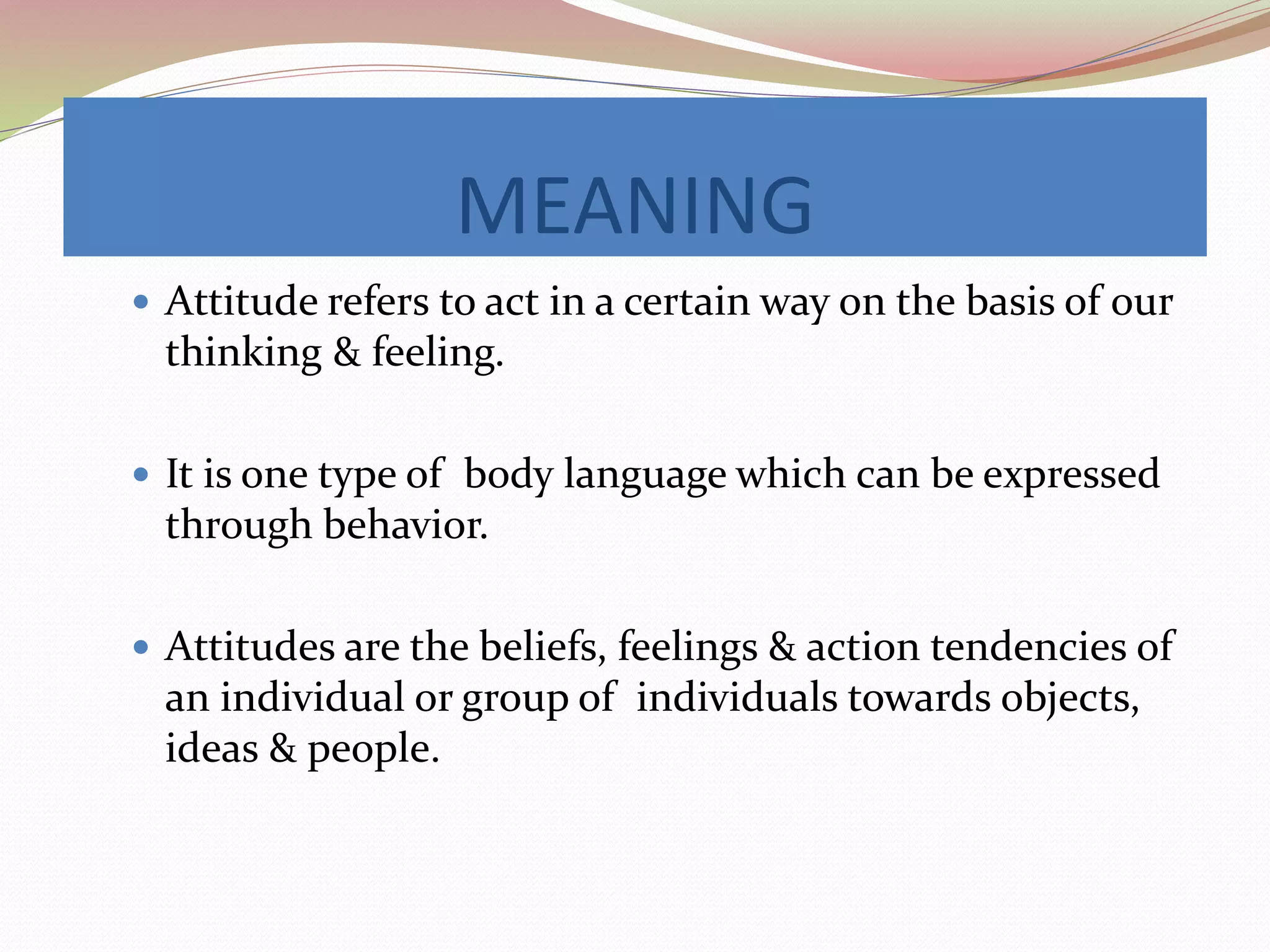 ATTITUDES in OB | PPTX