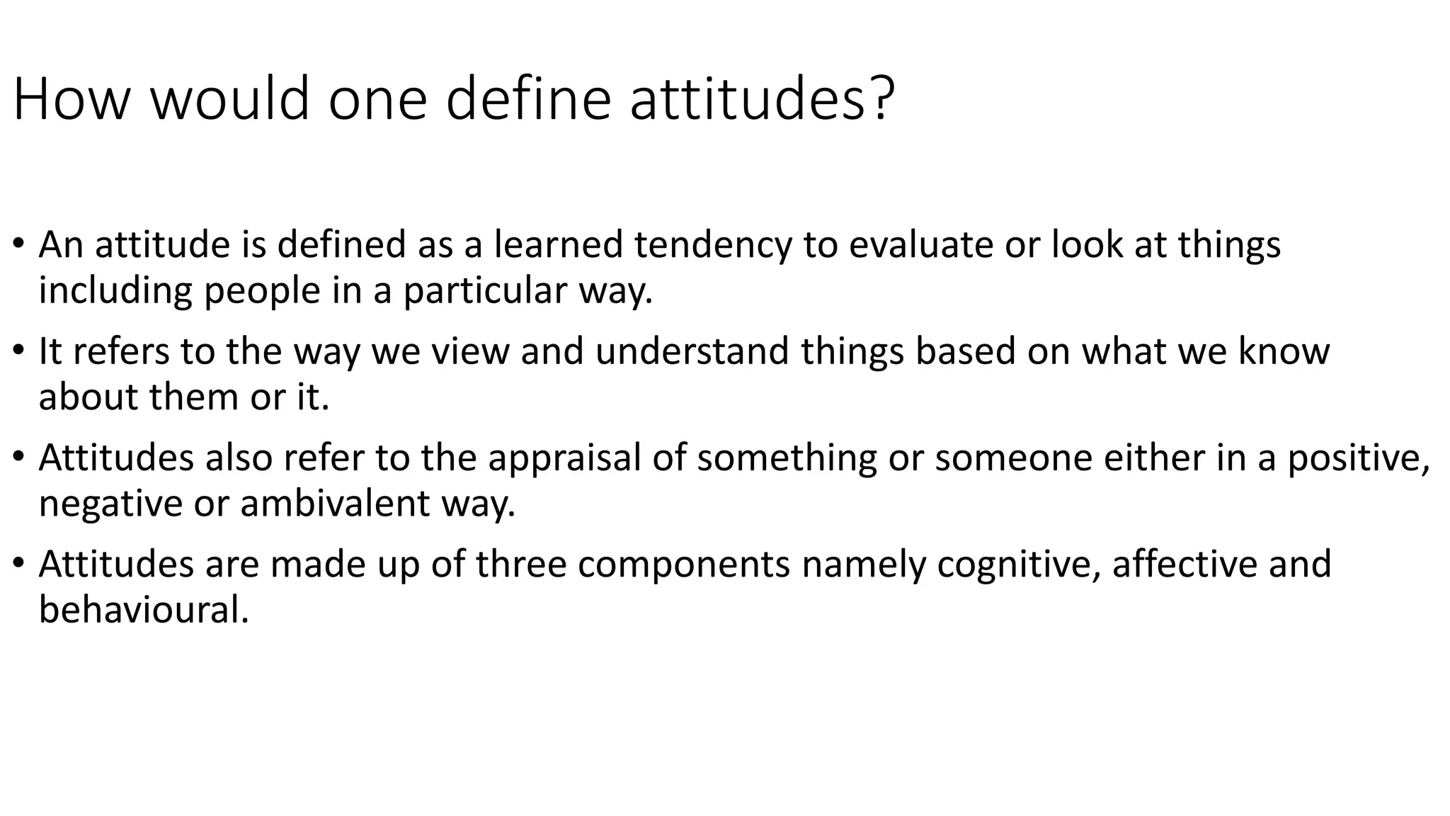 ATTITUDES in Psychology. Notes in Power pt | PPT