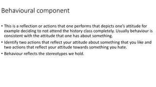 ATTITUDES in Psychology. Notes in Power pt | PPT