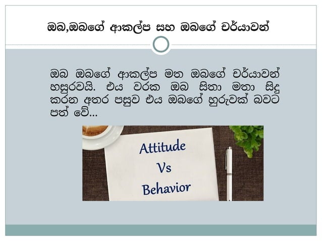 personal Attitude importancy of a person | PPT