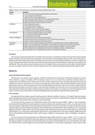 Attitudes And Perceptions Towards Mathematics By Greek Engineering Students At University An ...