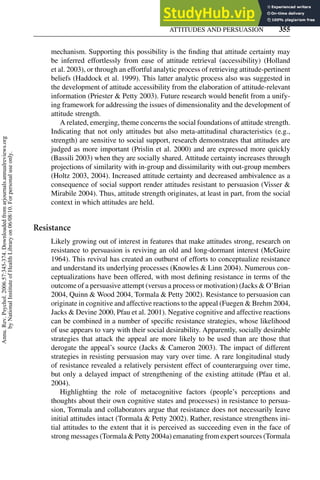 Attitudes And Persuasion | PDF