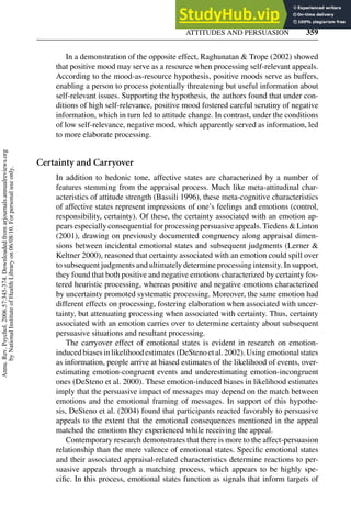 Attitudes And Persuasion | PDF