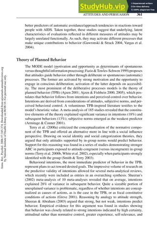 Attitudes And Persuasion | PDF